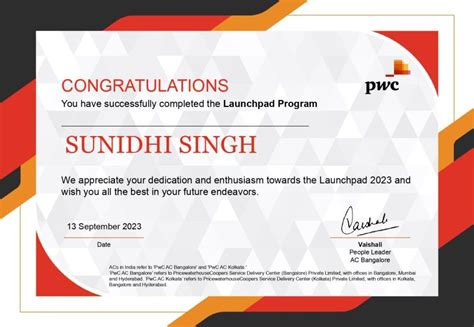 Sunidhi Singh On Linkedin Teampwc Launchpadprogram Accelerationcenters Pwcindia