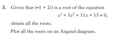 Complex Nos Polynomials Advanced Higher Maths