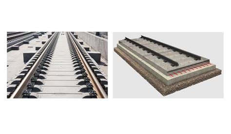 Ballasted Track And Non Ballasted Track Railway Track Comparison