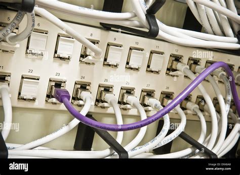 Network Lan Patch Panel Hi Res Stock Photography And Images Alamy