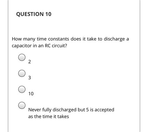 Solved QUESTION 5 The Exponential Behavior Of An RC Circuit Chegg Com