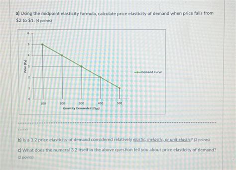 Solved A Using The Midpoint Elasticity Formula Calculate