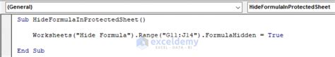 How To Hide Formula In Excel Using Vba 4 Methods Exceldemy