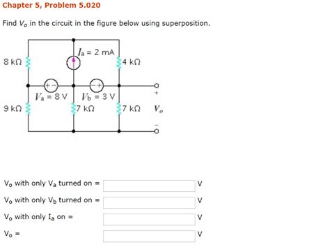 Solved Chapter Problem Find Vo In The Circuit In Chegg