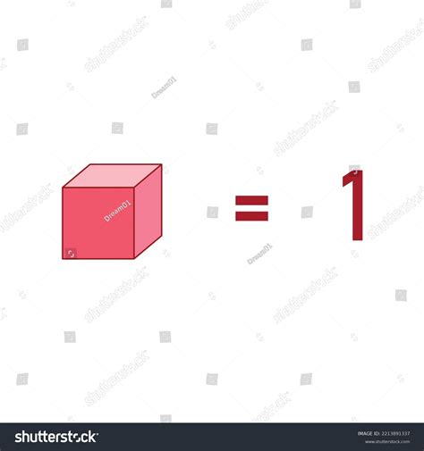 Base Ten Block Model One Number Stock Vector Royalty Free 2213891337