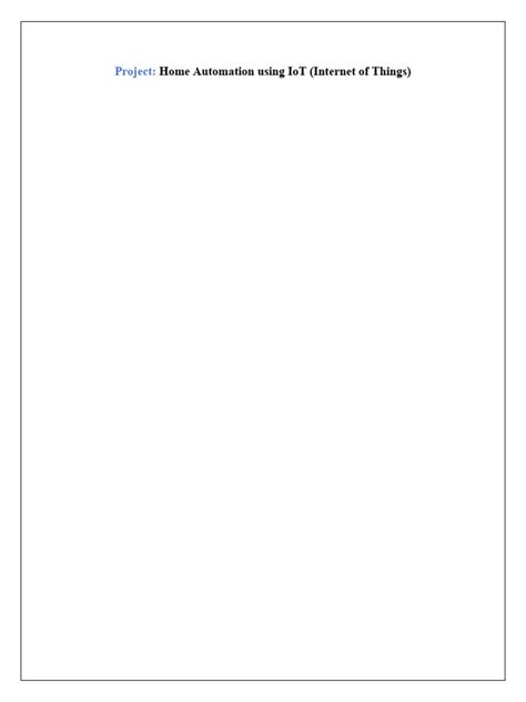 Assignment 1 Home Automation Project Pdf Internet Of Things Home
