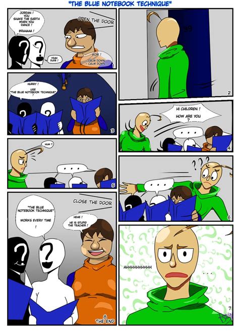 Baldis Basics Comic The Blue Notebook Technique Baldi S Basics Basic Baldi S Basics Fanart