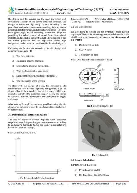 Irjet Productivity Improvement Through Multi Cavity Extrusion Die