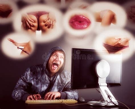 Man Sitting At Desk Looking On Computer Screen Stock Image Image Of Desk Office 40355355