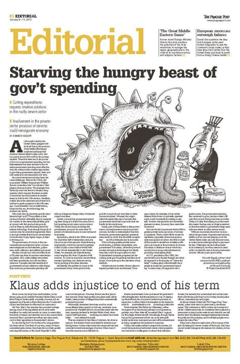 Editorial Pages From The Prague Post 08 12 07 13 Behance Newspaper Design Layout