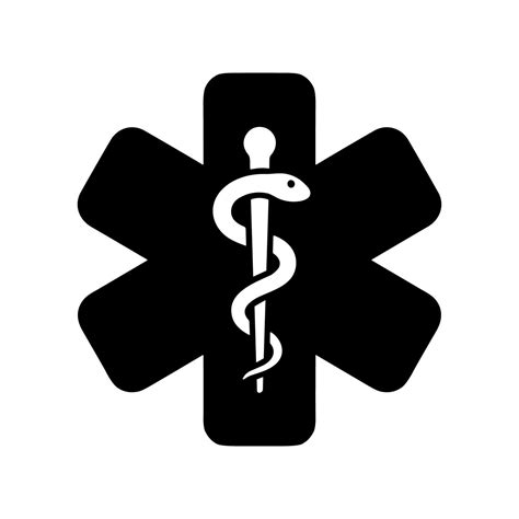 Minimalist Silhouette Star Of Life Medical Symbol Sign Icon 78423917