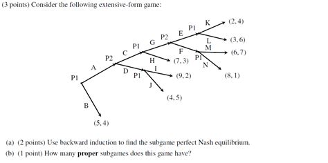 solved 3 points consider the following extensive form