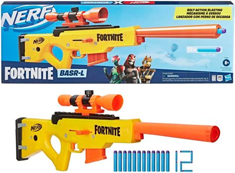 Nerf Fortnite Basr L Bolt Action Includes 6 Dart Clip And 12 Official Nerf Elite Darts Toy For