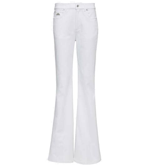Alexander Mcqueen High Rise Flared Jeans Alexander Mcqueen