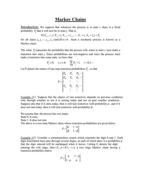 Markov Chain Pdf