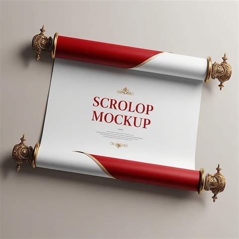 Luxury Scroll Mockup Premium Ai Generated Image
