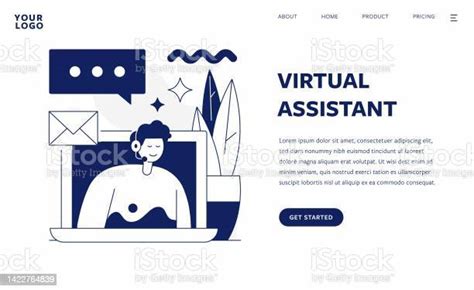 Virtual Assistant Concept Stock Illustration Stock Illustration