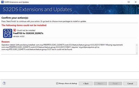 Solved S32ds With S32k3xx Installation Of Freertos Fails Nxp Community