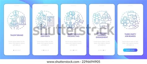 Diversifying Pipeline Candidates Blue Gradient Onboarding Stock Vector Royalty Free 2296694905