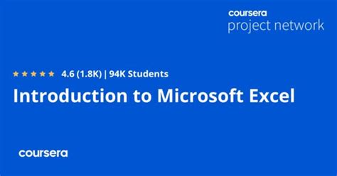 Introduction To Microsoft Excel Coursya