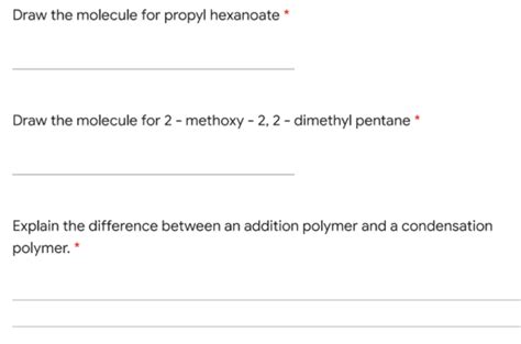 Solved Draw The Molecule For Propyl Hexanoate Draw The