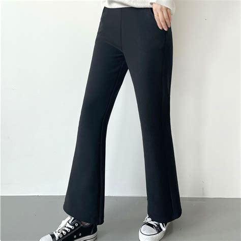 다온이상점 여자겨울바지 여성편한바지 여자기모바지 밴딩슬랙스 융털 기모 롱 부츠컷 팬츠 겨울 바지 허리밴딩 데일리 여성정장바지