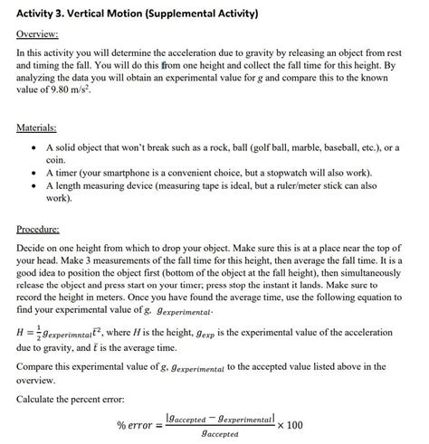 Solved In This Activity You Will Determine The Acceleration Chegg Com