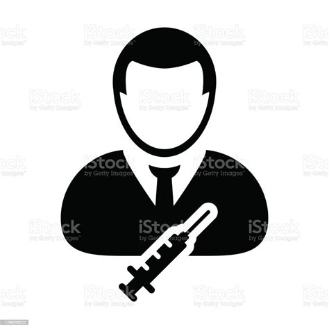 백신 주사기 남성 사용자 프로필 아바타 기호 글리프 픽토그램백신 아이콘 벡터 0명에 대한 스톡 벡터 아트 및 기타 이미지 0