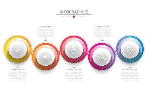 인포그래픽을 위한 벡터 요소입니다 프레젠테이션 및 차트 단계 또는 프로세스 옵션 번호 워크플로 템플릿 Designnumber 5 5에 대한 스톡 벡터 아트 및 기타 이미지