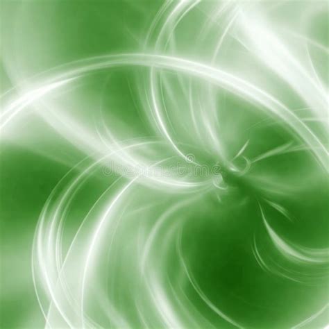 Abstract Green Background With Swirling White Lines Creating A Dynamic Stock Illustration