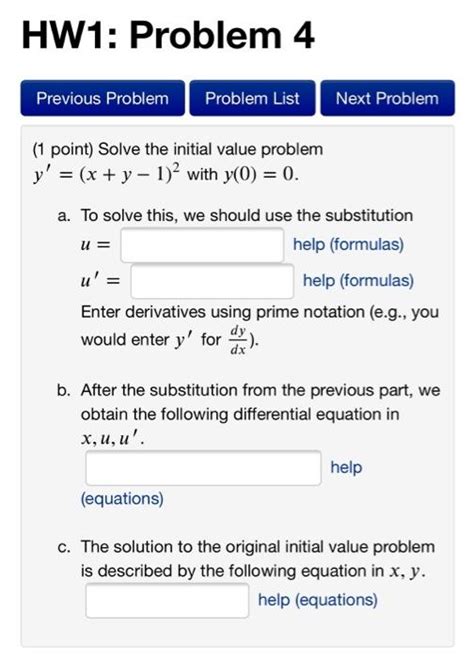 Solved HW Problem Previous Problem Problem List Next Chegg Com