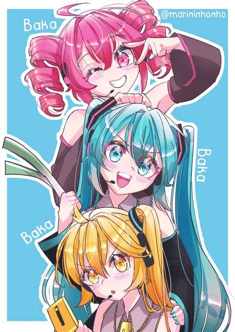 Hatsune Miku Kasane Teto And Akita Neru Vocaloid And More Drawn By Marininho Danbooru