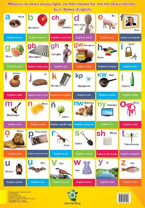 Mil Mkpulu Okwu N Asusu Igbo Chart With Igbo Letters Portrayed Alongside Descriptive