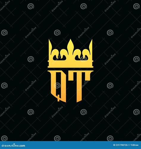 Initial Letters QT Logo Monogram Emblem Style With Crown Stock Vector Illustration Of Vintage