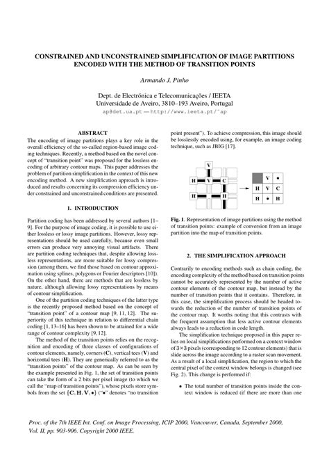 PDF Constrained And Unconstrained Simplification Of Image Partitions