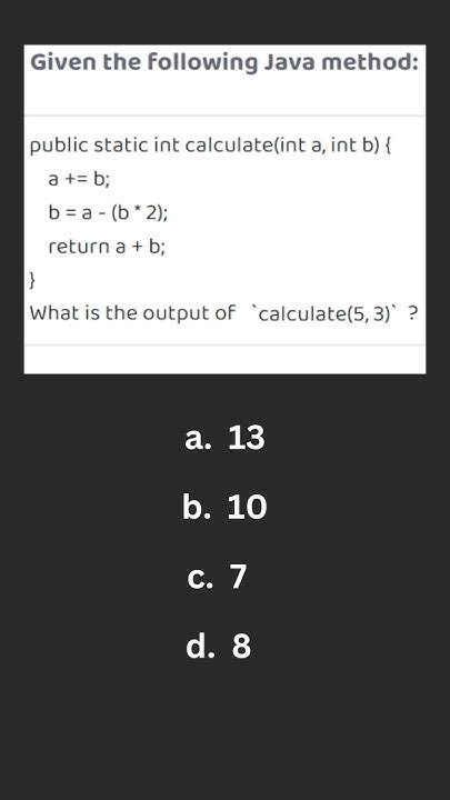 Java Mcq Java Coding Question Java Coding Codingshortvideo Mcq