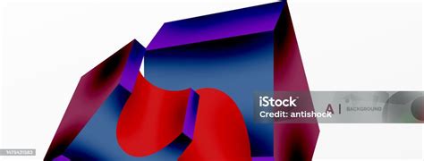 추상적 인 배경 3d 추상적 인 모양 Ai 기술 블록 체인 통신 5g 과학 비즈니스의 개념을위한 배경 화면 0명에 대한 스톡