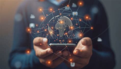 global connectivity and innovation through mobile technology stock