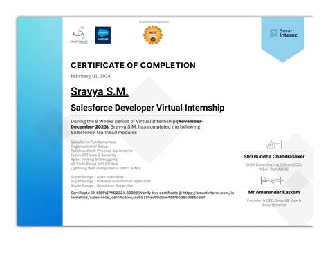 S M Sravya On Linkedin Smartinternz Salesforce Skilledonsalesforce Thesmartbridge Aicte…