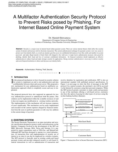 Pdf A Multifactor Authentication Security Protocol To Prevent Risks