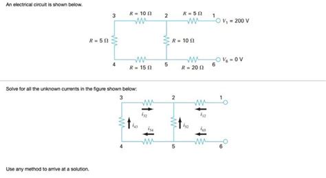 Solved An Electrical Circuit Is Shown Below Solve For All Chegg