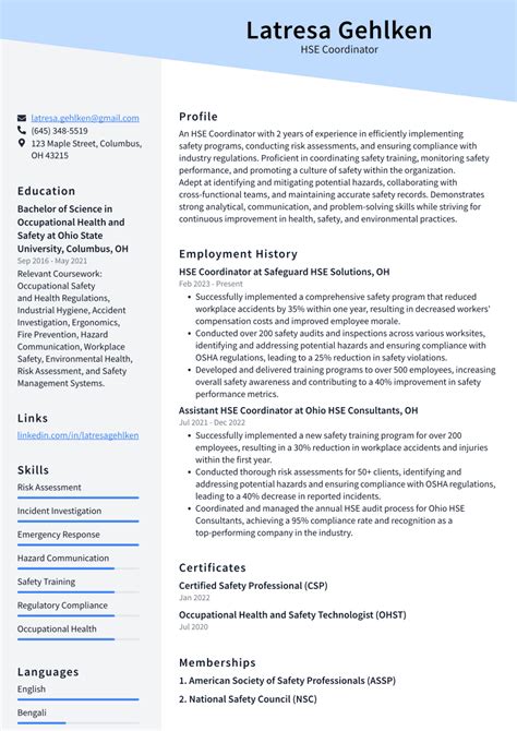 Top 12 HSE Coordinator Skills To Put On Your Resume