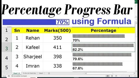 Progress Bar In Excel Cells Using Conditional Formatting Progress Bar Progress Excel
