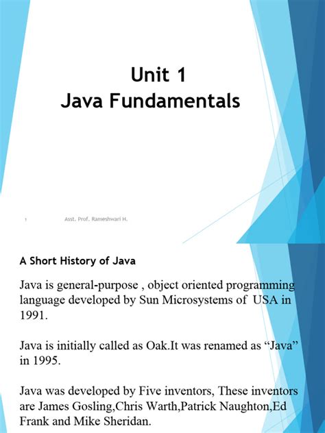 Unit 1 Intro To Java Pdf Java Programming Language Data Type