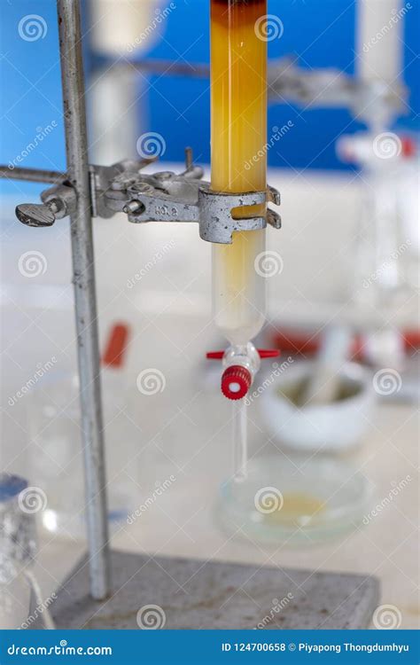 Column Chromatography Chemistry In Lab Stock Image CartoonDealer Com 124700917