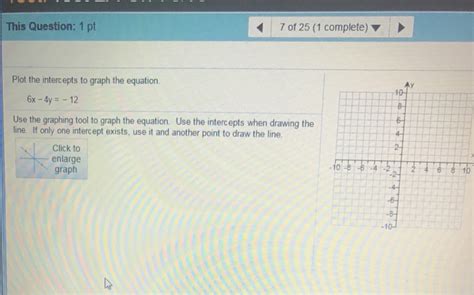 Solved Plot The Intercepts To Graph The Equation X Y Chegg Com