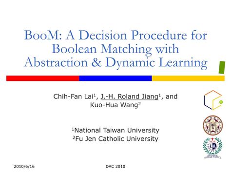 Ppt Boom A Decision Procedure For Boolean Matching With Abstraction And Dynamic Learning