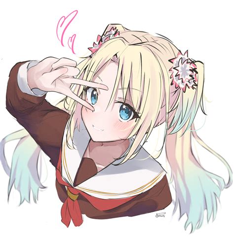 Lowlight1010 Osawa Rurino Link Like Love Live Love Live 1girl Back Blonde Hair Blue