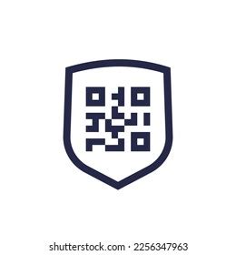 Secure Qr Code Payment Vector Icon Stock Vector Royalty Free