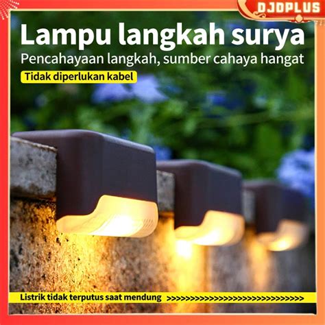 Jual Djdplus Lampu Led Tangga Tenaga Surya Lampu Solar Outdoor Lampu Pagar Led Light Waterproof